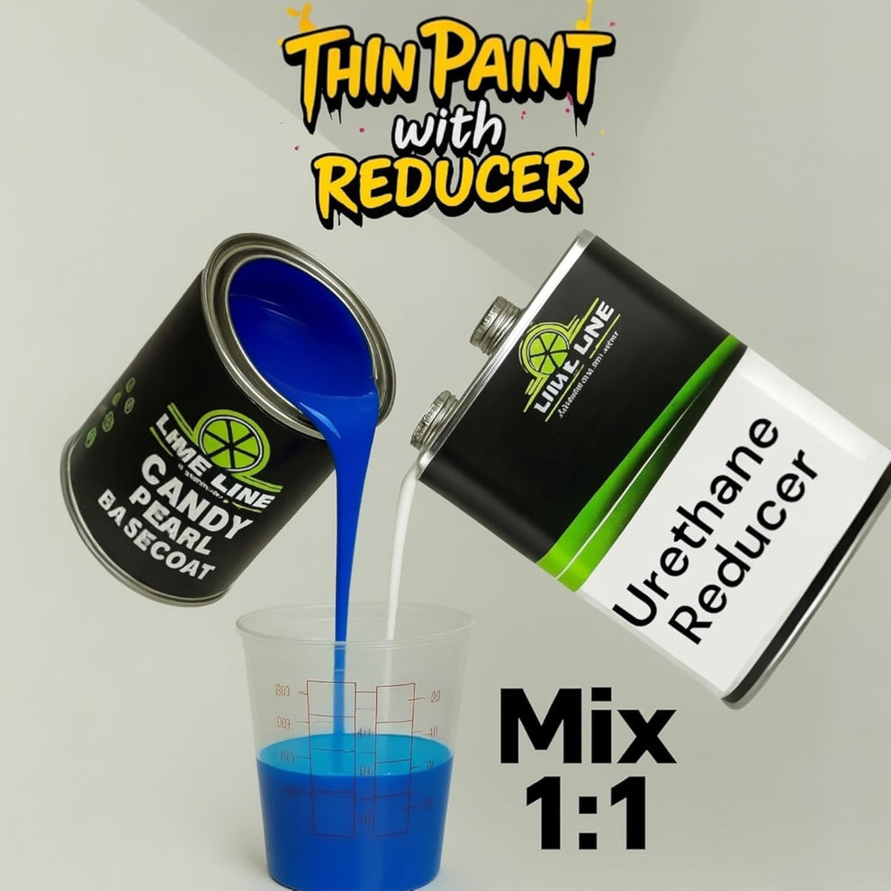 LiME LiNE Automotive Candy Pearl Basecoat + Reducer Combo Kit - Mix Ba ...